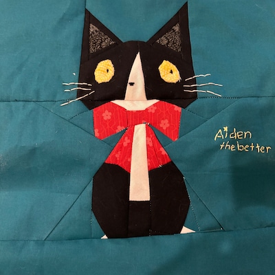 Ginger Cat Peek-a-boo Quilt BLOCK Pattern Cat Quilt Pattern - Etsy