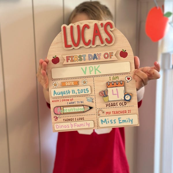 Personalized First Day of School Sign, First and Last Day School Sign ...