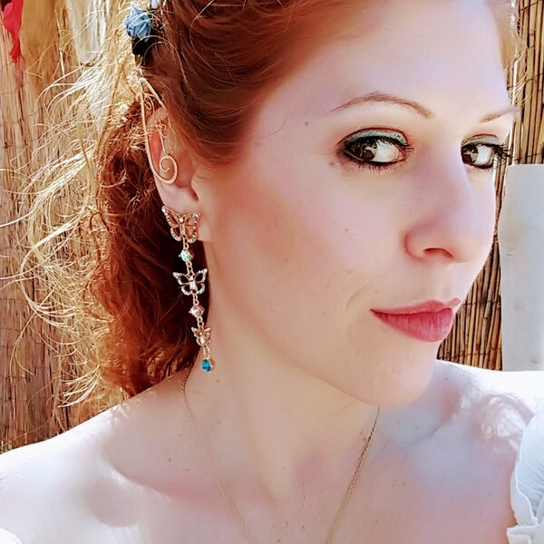 Gold Ear Cuff Set Forest Elf Ear Cuffs Fantasy Jewelry Elf Cosplay ...