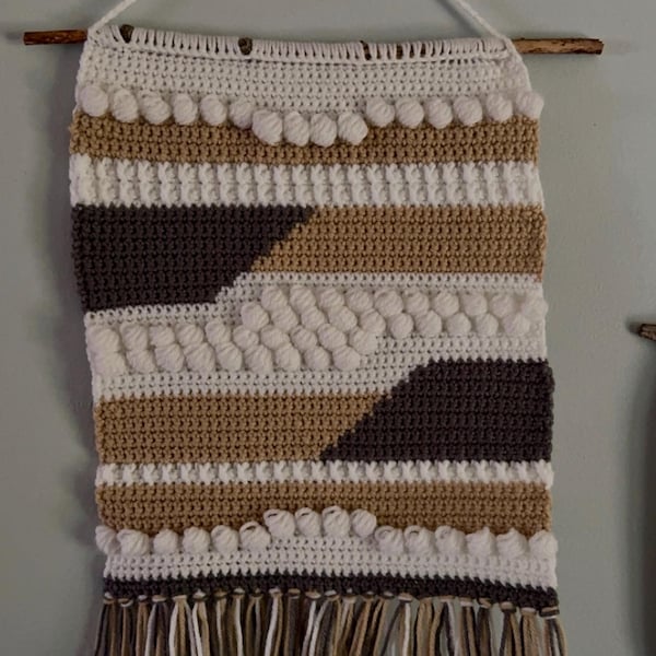 Crochet Abstract Wall Hanging Pattern • Crochet Wall Hanging Pattern ...