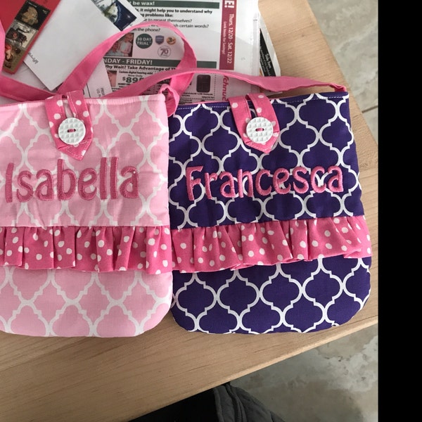 Toddler Purse, Little Girl's Personalized Purse, First Purse, Flower ...