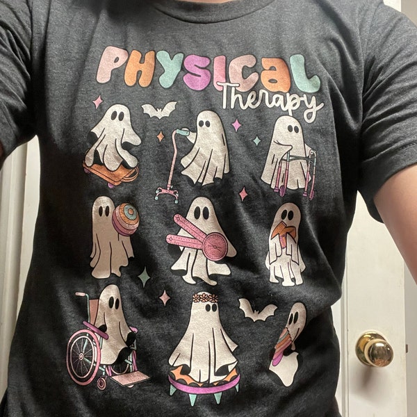 Physical Therapy Shirt, PT Ghosts Shirt, Halloween Physical Therapist ...