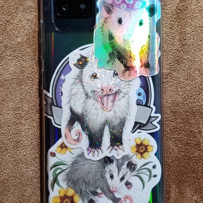 Sticker : Glitter Screaming Possum Opossum Planner, Craft, Vinyl Art ...