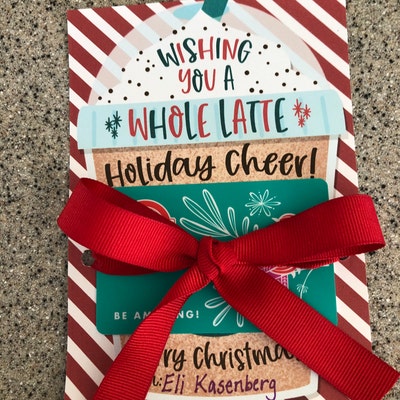 PRINTABLE Wishing You a Whole Latte Holiday Cheer Merry Christmas ...