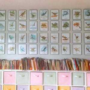 Dinosaur Art Print Watercolor T-Rex Stegosaurus Mosasaurus | Etsy