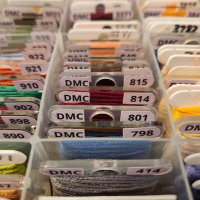 DMC Thread Labels Organize Your Bobbins With Large Font Number Stickers ...