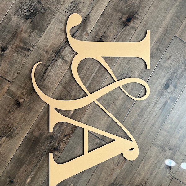 Wedding Initials Sign | Wedding Wood Monogram | Wood Cut Out | Large ...