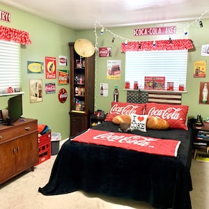 Table Cloth Made From Coca Cola Material. Red White 6 Foot Picnic Table ...