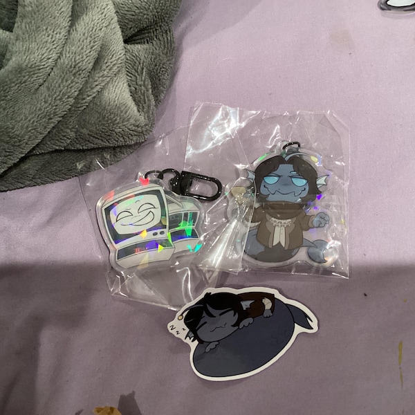 Roblox Pressure Holographic Acrylic Keychains - Sebastian Solace and ...