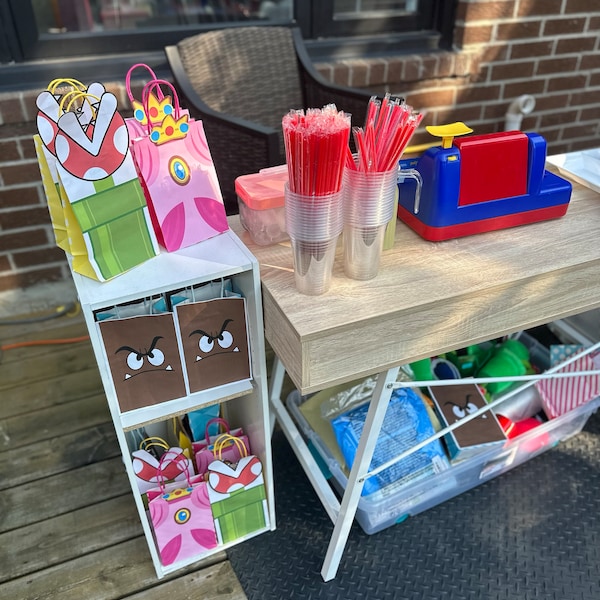 Mario Birthday Party Favor Bags, Super Mario, Birthday Party, Gift Bag ...