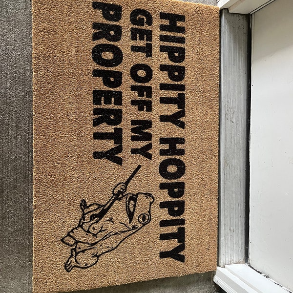 Hippity Hoppity Get off My Property Doormat - Housewarming Gift - Frog ...