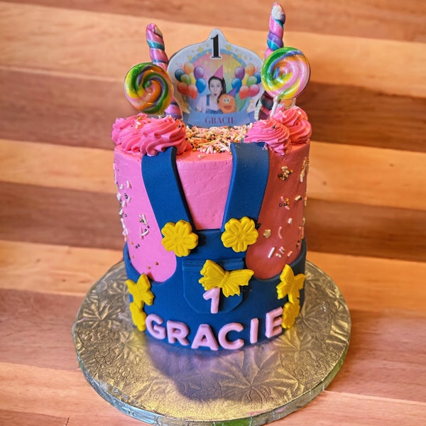 FUN CAKE DECOR | Ms. Rachel Printable Blue Happy Birthday Cake Topper ...