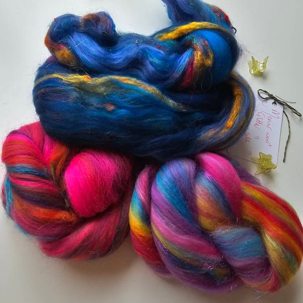 14g 0.4oz Art Wool, Mixed Wool for Wet Felting, Needle Felting, Weaving ...
