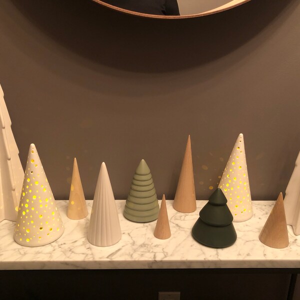 Big Wooden Cones Set of 4 Large Wood Cone Eco Friendly Wooden ...