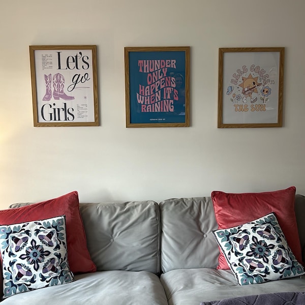 Lillies Print Lilly Poster Floral Gift Flower Artwork Pink Home Decor ...