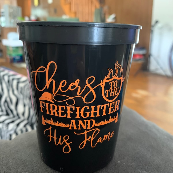 Firefighter Wedding, Fireman Wedding, Monogram Cups, Wedding Favors ...