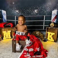 Baby Boxer Outfit With Wearable Custom Gloves, Jacket, and Shorts ...
