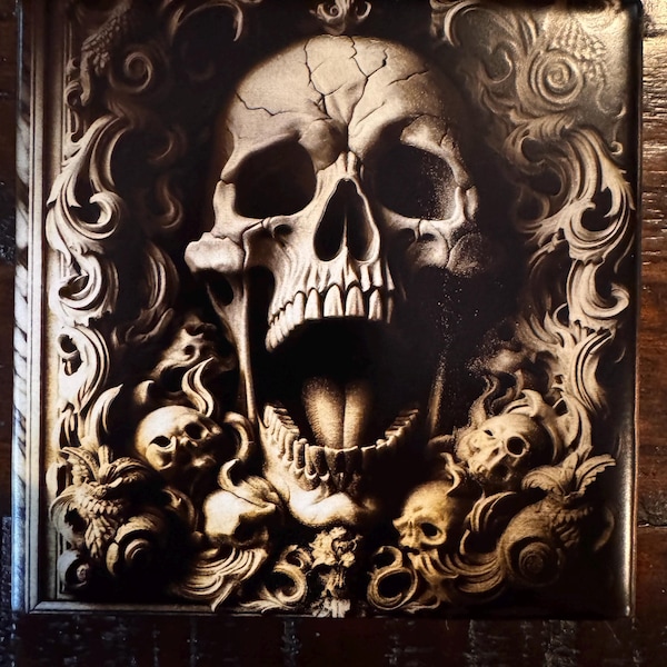 Set of 4 Skull Images. 3d Illusion. Perfect for Laser Engravers ...