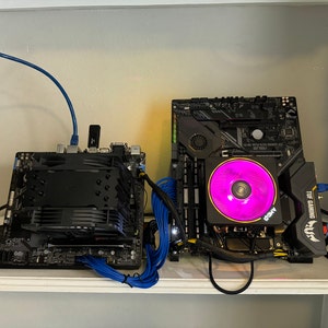 CPU Mining Motherboard Stand Full Size GPU Riser Stand 3D Print Master ...
