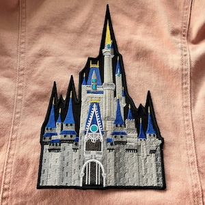 Castle Iron on Patch, Large Embroidered Castle - Etsy