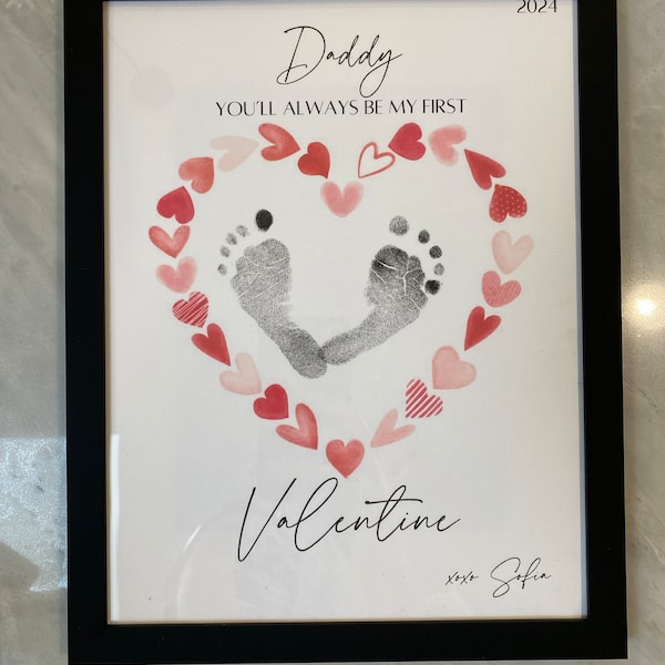 Printable Baby Footprint Poem Keepsake, Minimalist Baby Footprint Wall ...