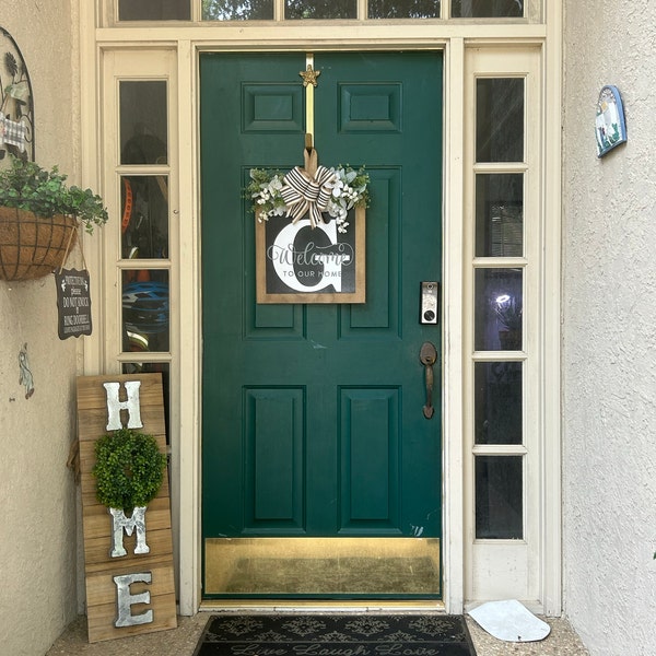 Front Door Decor | Welcome Sign | Last Name | Personalized | Front Door ...