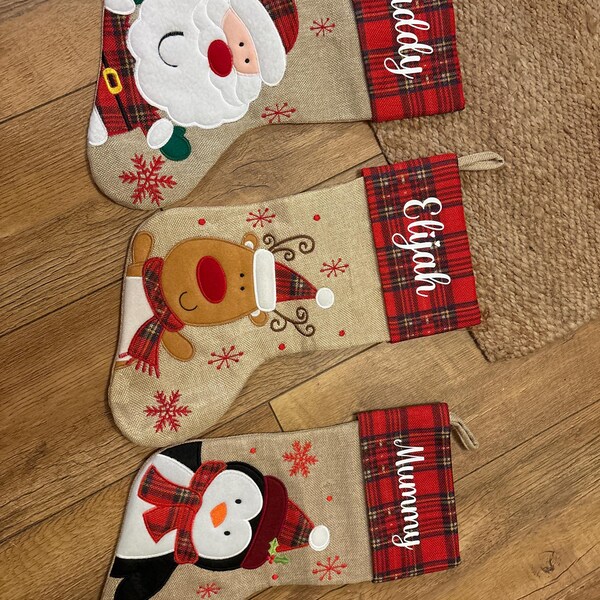 Personalised Christmas Stocking - Christmas Eve - Matching Family ...