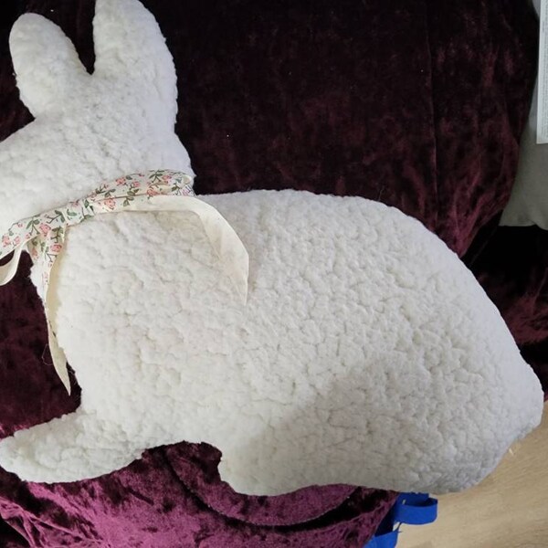 Cuddly Bunny Rabbit Shaped Stuffed Pillow, for Easter/spring, in Super ...
