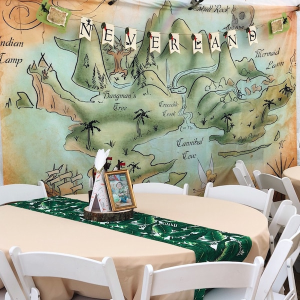 Peter Pan Banner, Neverland Banner, Peter Pan Birthday, Peter Pan Baby ...