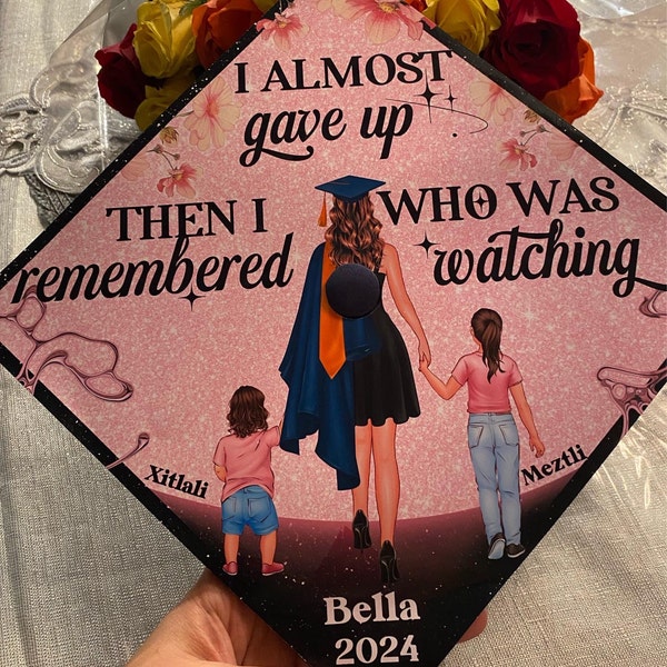 Custom Mommy Did It Graduation Cap Topper, Personalized Mom and Child ...