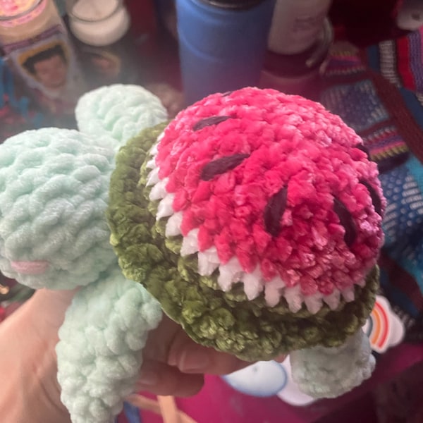 NEW Handmade Fruit Turtle Crochet Plushie | Amigurumi Birthday Gift ...
