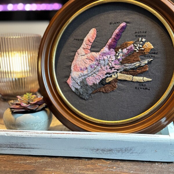 Five Stages of Decay Embroidery Pattern PDF, Anatomy Hand Embroidery ...