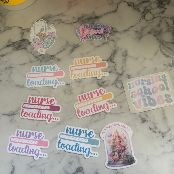 Nursing School Class Binder Labels Stickers, Nursing Student Stickers ...