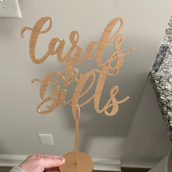BEST SELLER! Cards and Gifts Sign - Party Signage - Gold, Silver or DIY ...