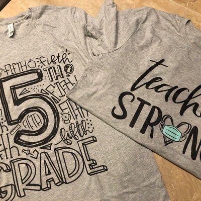5th Grade Shirt, Custom School Tees, Custom Grade Shirts, Elementary ...