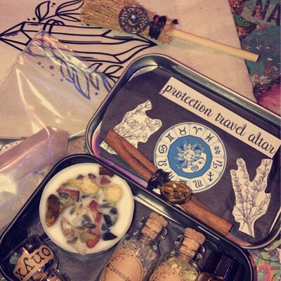 Protection Travel Altar Shielding Ritual Kit Witchcraft Kit Pocket ...