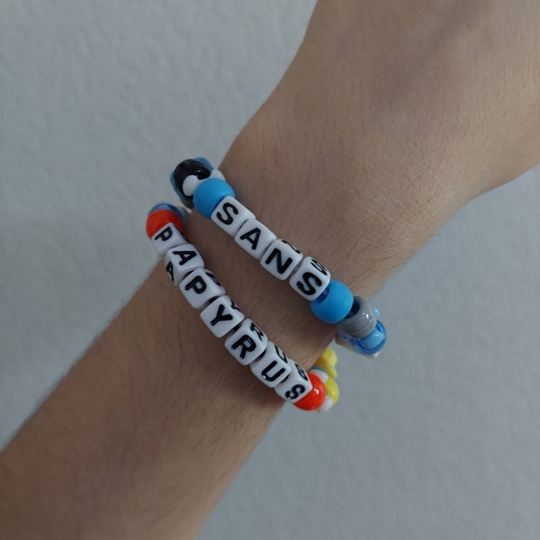 Undertale Inspired Handmade Character Kandi Bracelets - Etsy