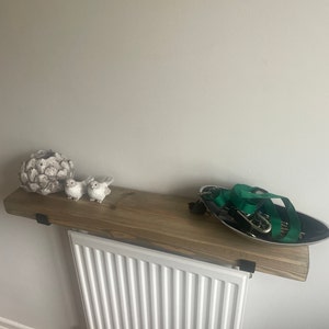 Rustic Radiator Shelf With Shelf Brackets - Etsy UK