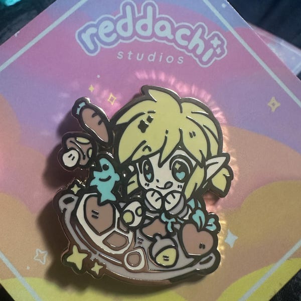 LOZ Enamel Pins | Link With Heart Piece, Link Drinking Lon Lon Milk ...