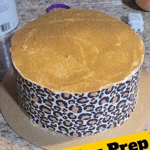 Leopard Print Edible Cake Wrap or Tropical Flowers Cake Topper - Etsy