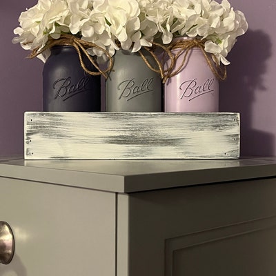 Painted Mason Jars-rustic Mason Jar Decor-vintage Farmhouse Home Decor ...