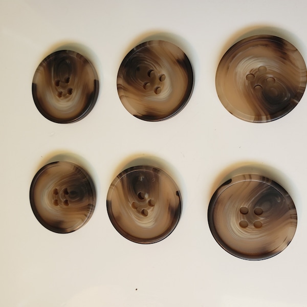 RESIN VINTAGE Tortoise Shell / 15-30mm / Resin Buttons / Sewing Buttons ...