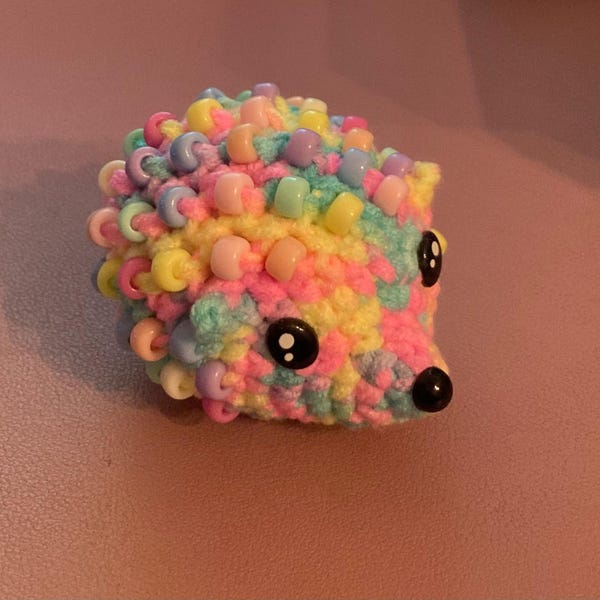 Beaded Fidget Hedgehog Crochet Pattern | Crochet Fidget Toy | Fidget ...