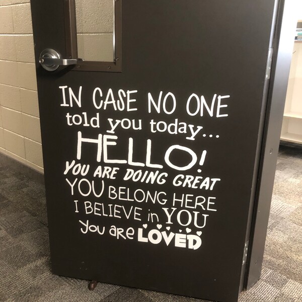 Classroom Door Decal Decor Positive Affirmations in Case No One Told ...
