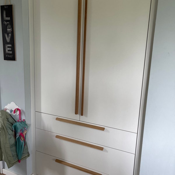 Minimalist Oak Wood Handles, Ikea Pax Upgrade, 95-110cm. - Etsy