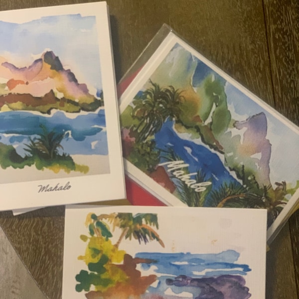 HULA! HULA! HULA! Hawaii Watercolor Cards. Choose Your Greeting: "aloha ...
