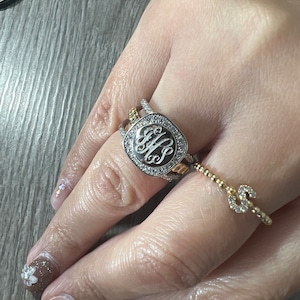 Monogrammed Jewelry Crystal Necklace Personalized Jewelry - Etsy