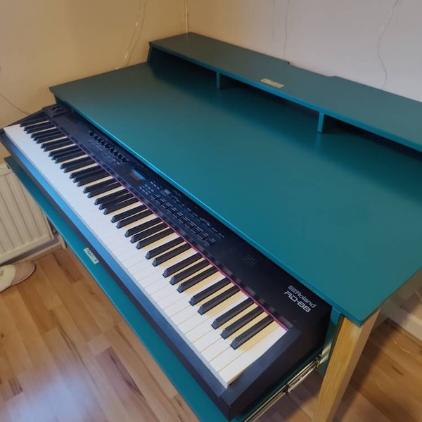 Music STUDIO DESK, Custom Sound Recording Table, Wood Furniture, Oak ...