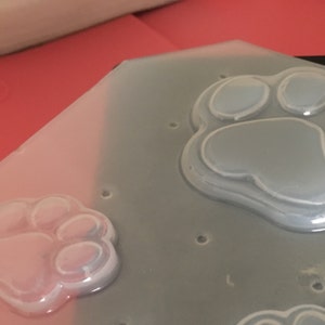 Large Paw and 2 Smaller Paws Handmade Flexible Plastic Resin Mold - Etsy