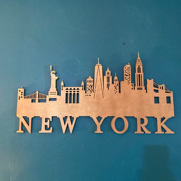 NYC Wall Sign, New York Skyline Sign, NYC Wall Art, New York City Decor ...